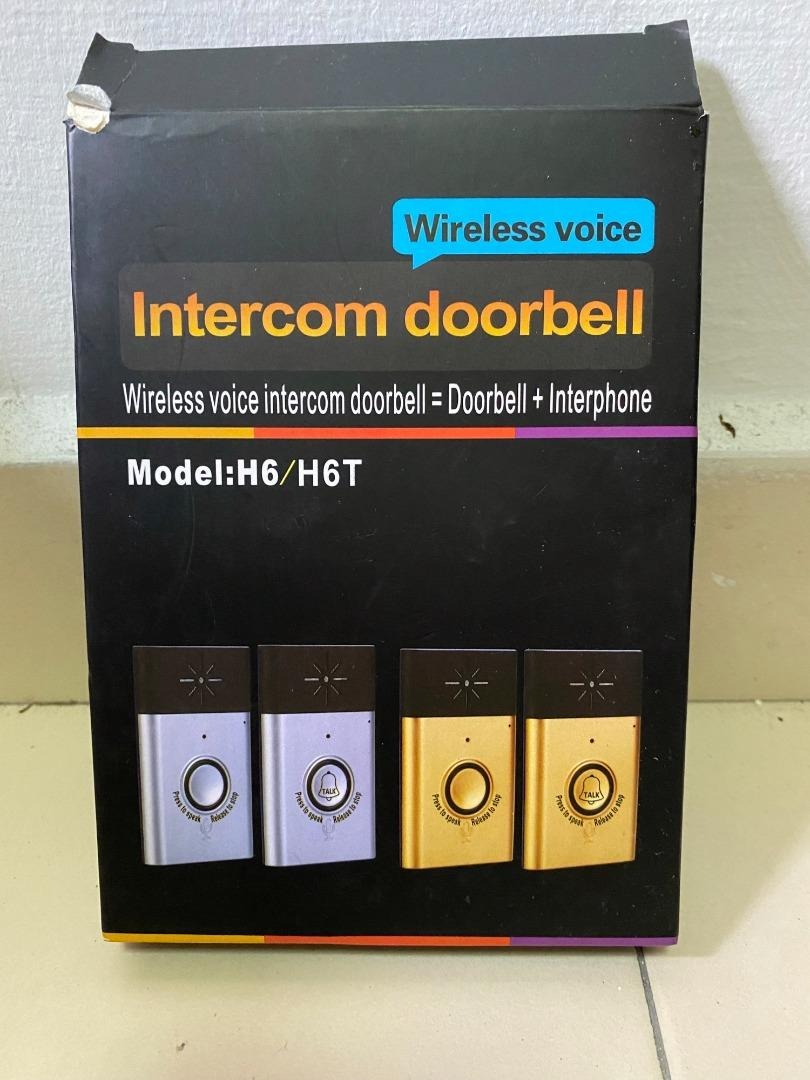 Wireless Voice Intercom Doorbell 2-way Talk Monitor with 1*Outdoor Unit ...