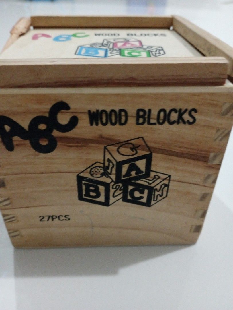 wooden alphabet blocks on Carousell