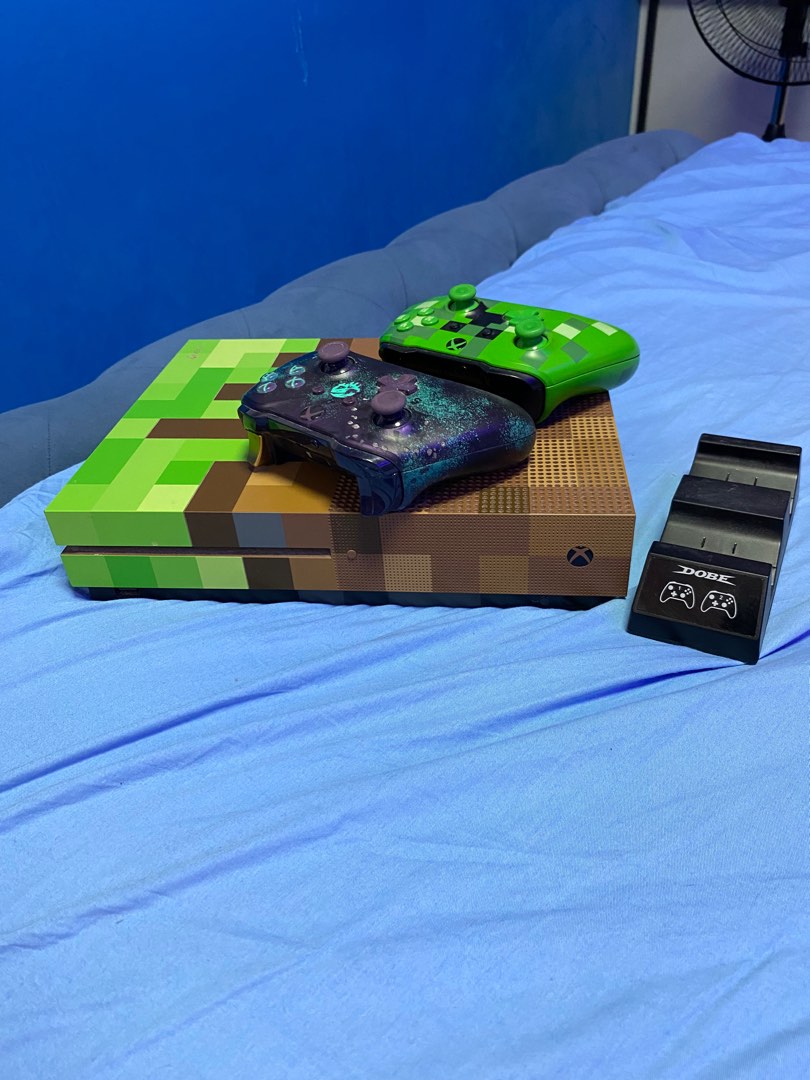 Xbox ONE S 1TB Limited Edition Minecraft Bundle, Video Gaming, Video ...