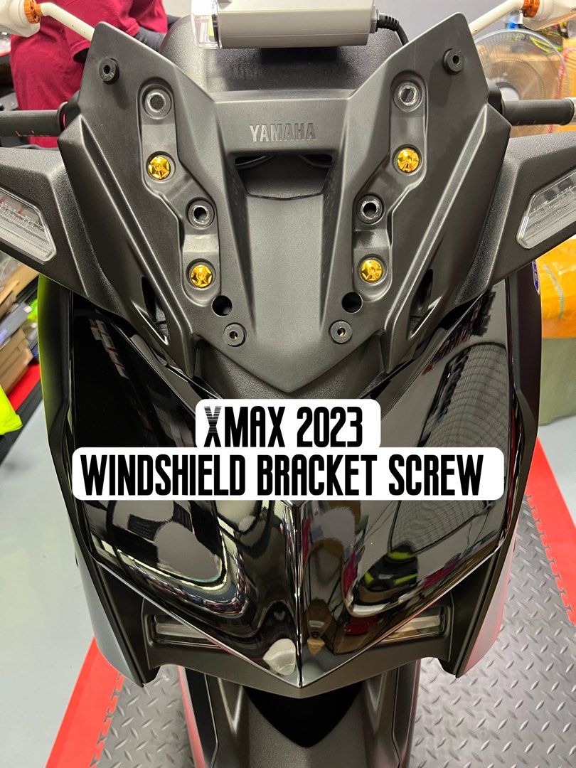 Xmax windshield bracket screw V1 V2 xmax 2023, Motorcycles, Motorcycle ...