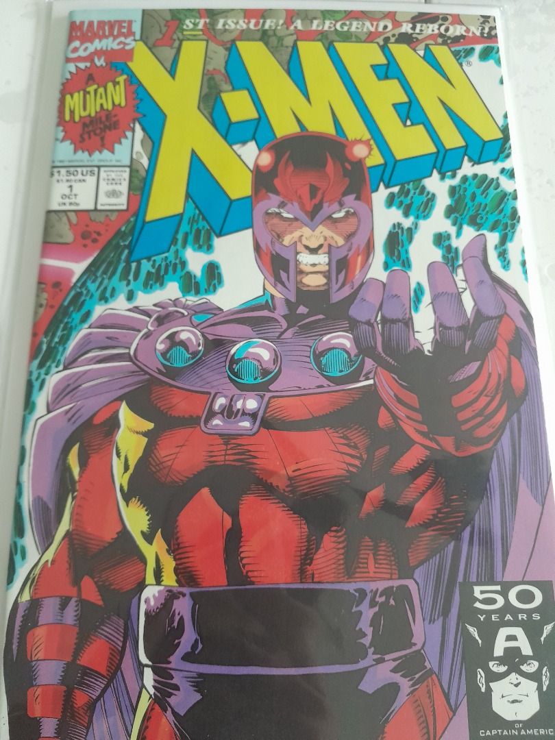 X-men #1 Jim Lee Magneto Connecting Cover Marvel Comic, Hobbies & Toys ...