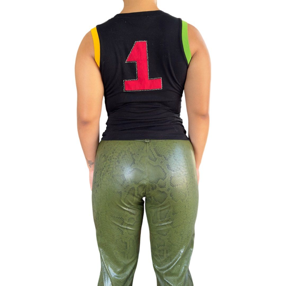 y2k snake print leather pants on Carousell