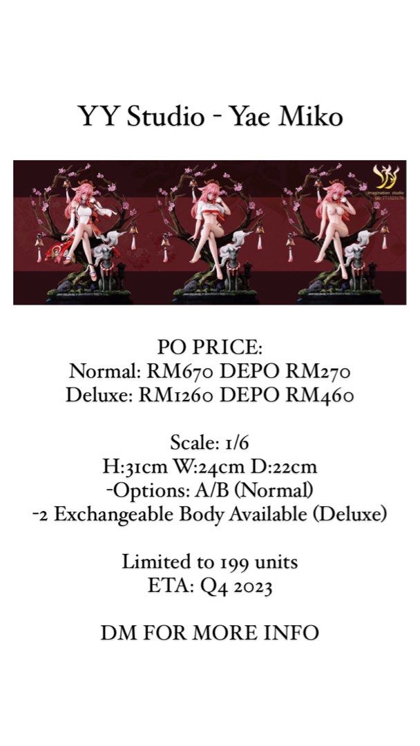 YY Studio - Yae Miko, Hobbies & Toys, Toys & Games on Carousell