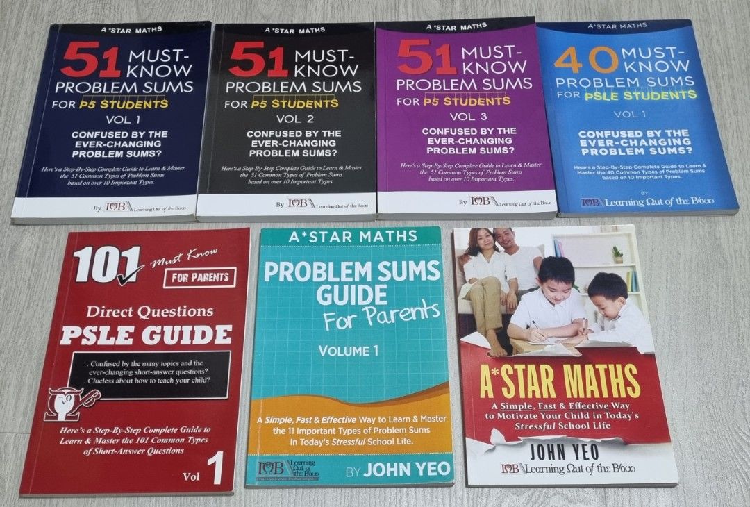 40 and 51 must know problem sums for P5 and PSLE students, 101 Must ...