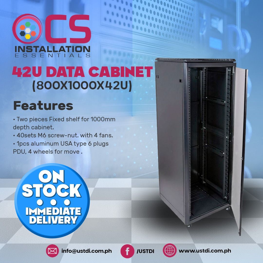 42U DATA CABINET, Furniture & Home Living, Furniture, Shelves, Cabinets ...