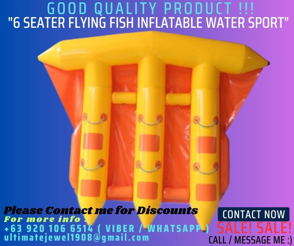 6 SEATERS FLYING FISH INFLATABLE WATER SPORTS - CUSTOMIZE COLOR on ...
