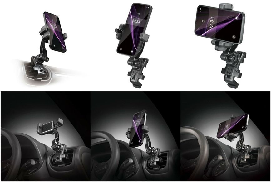 權世界@汽車用品 日本CARMATE 360度旋轉桿 冷氣出風口夾式手機架 車架 SA40, 汽機車零配件在旋轉拍賣