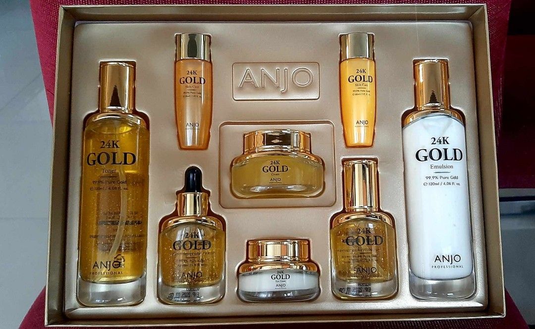 Anjo 24 GOLD Skin Care 6 Set, Beauty & Personal Care, Face, Face Care ...