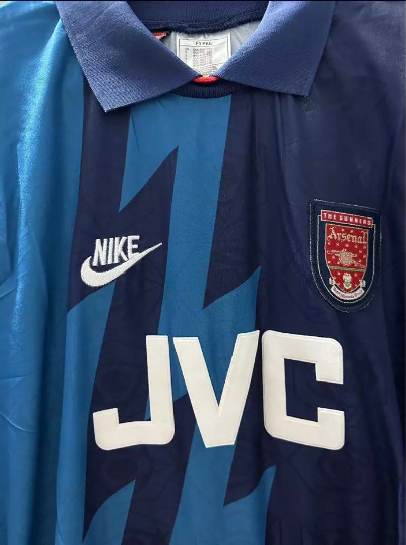 Arsenal 95/96 away jersey, Men's Fashion, Activewear on Carousell