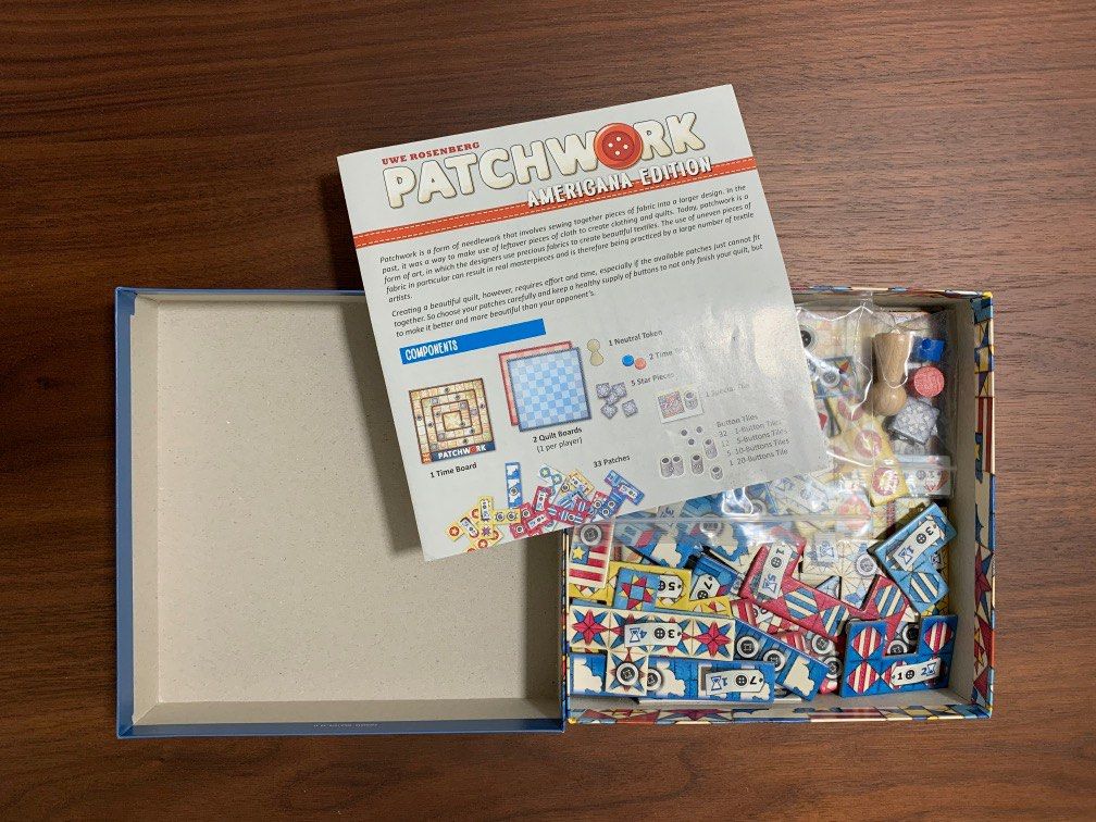 (Authentic) Patchwork Americana board game, Hobbies & Toys, Toys ...
