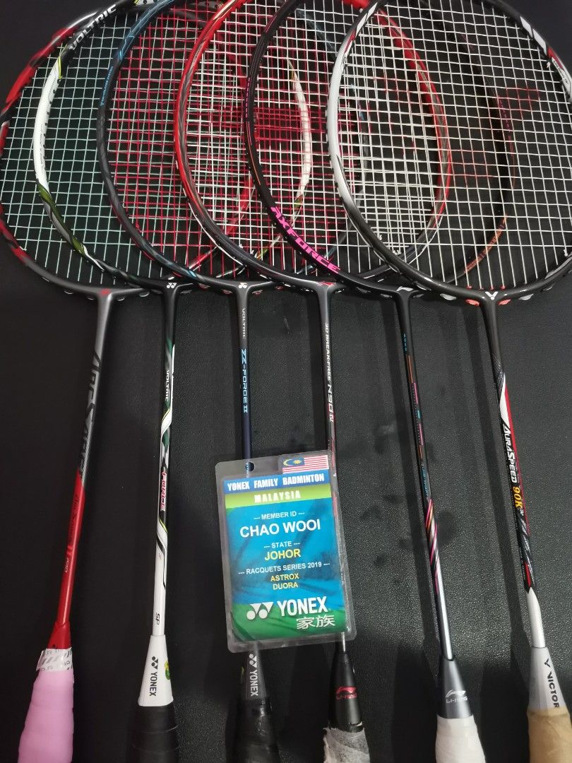 Badminton racket Yonex lining Victor, Sports Equipment, Sports & Games ...