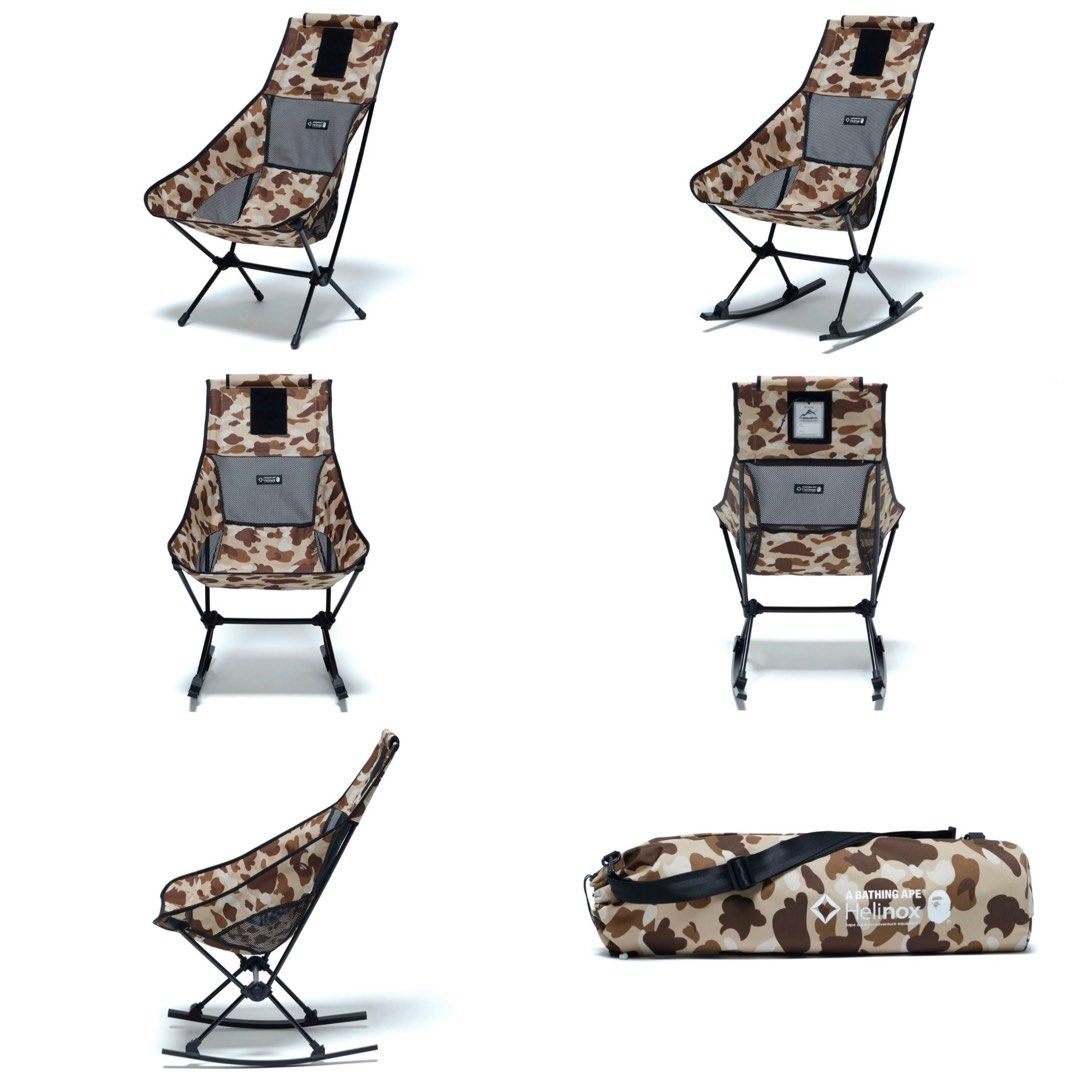 BAPE X HELINOX COLOR CAMO CHAIR TWO+ROCKING FOOT, Sports Equipment ...