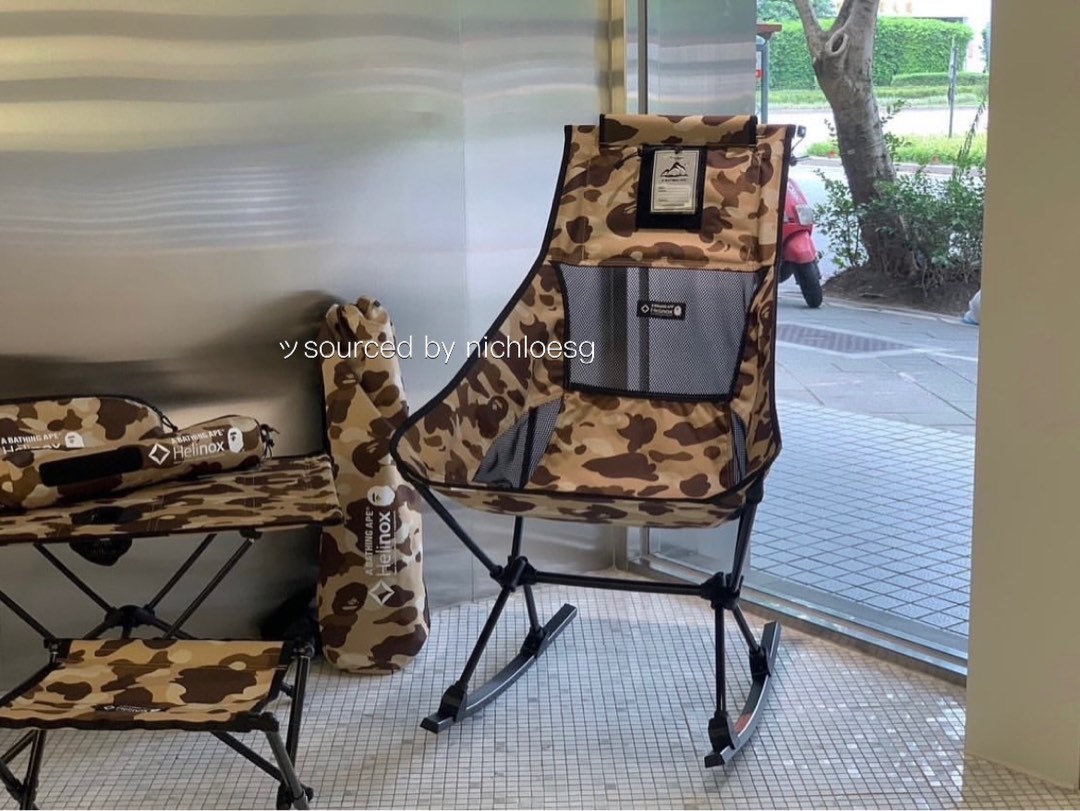 BAPE X HELINOX COLOR CAMO CHAIR TWO+ROCKING FOOT, Sports Equipment ...
