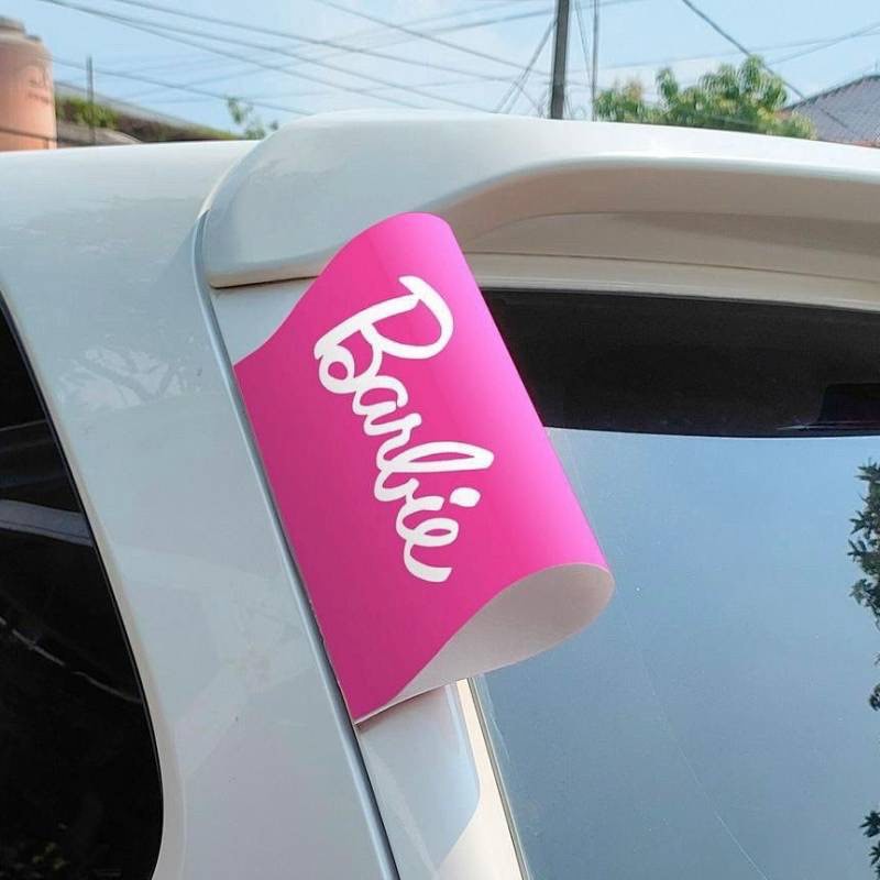 Barbie Car Tag Pelekat Kereta Lego, Auto Accessories on Carousell