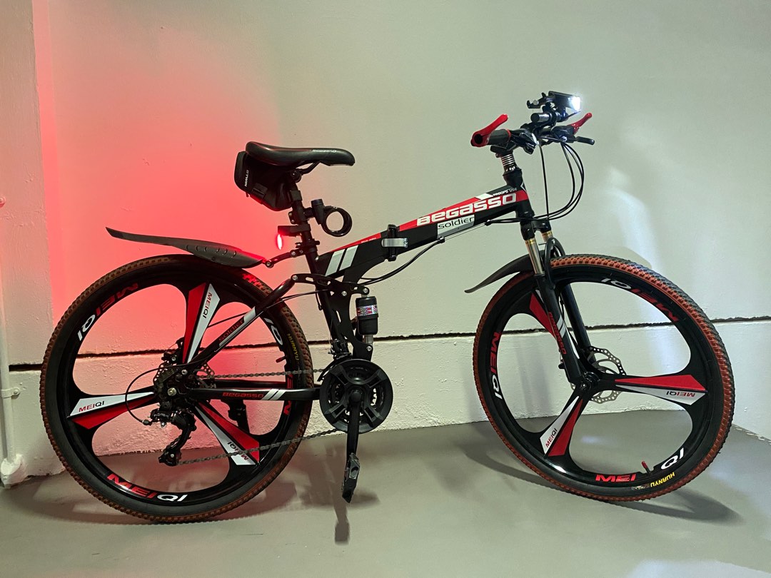 Begasso Solider 26-Inch, Shimano 21-Speed 3 Blade Wheel Foldable ...