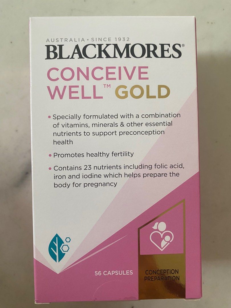 Blackmores Conceive Well Gold, Health & Nutrition, Health Supplements ...