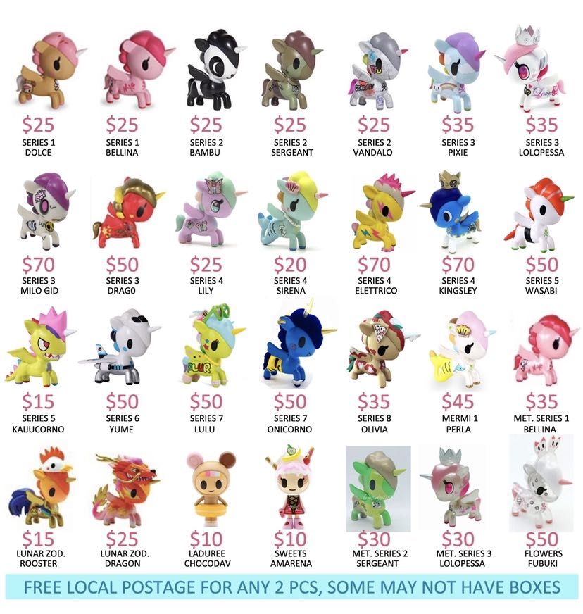 BN Tokidoki Unicorno Mermicorno Series 1 2 3 4 5 chase lunar dragon ...