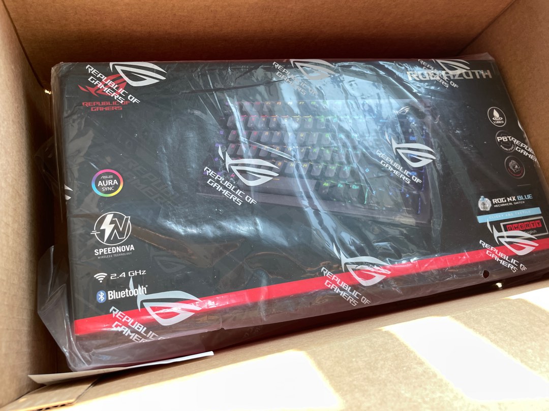 BNIB Azoth ROG 75% wireless mechanical keyboard NX blue switches from Amazon, Computers & Tech ...
