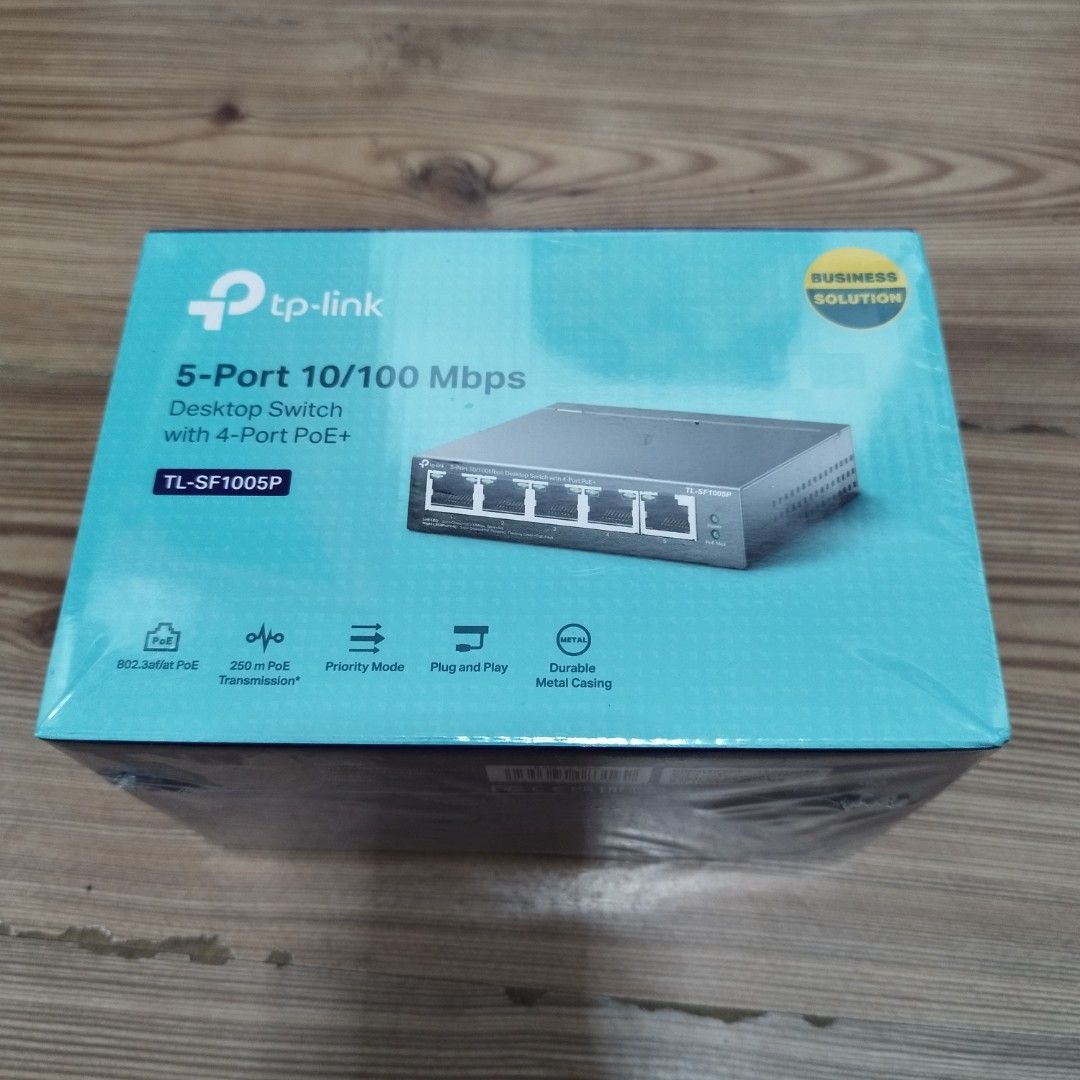 TP Link 5 Port PoE Network switch TL-SF1005P, Computers & Tech, Parts & Accessories, Networking ...