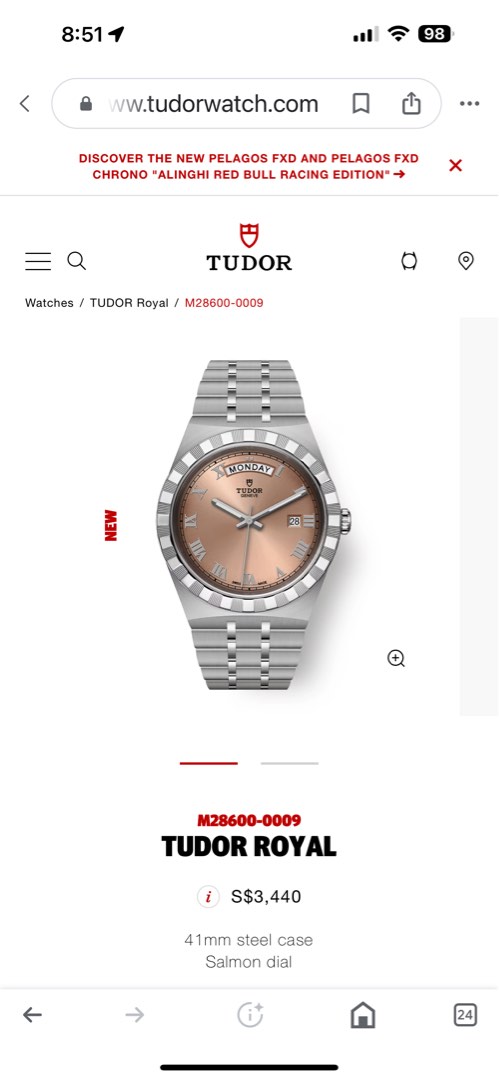 Brand New Tudor Royal, Luxury, Watches on Carousell