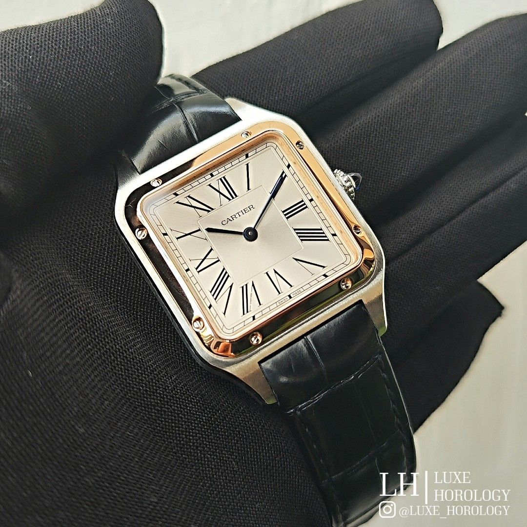 Cartier Santos Dumont Large W2SA0011 Rose Gold/Steel, Luxury, Watches ...