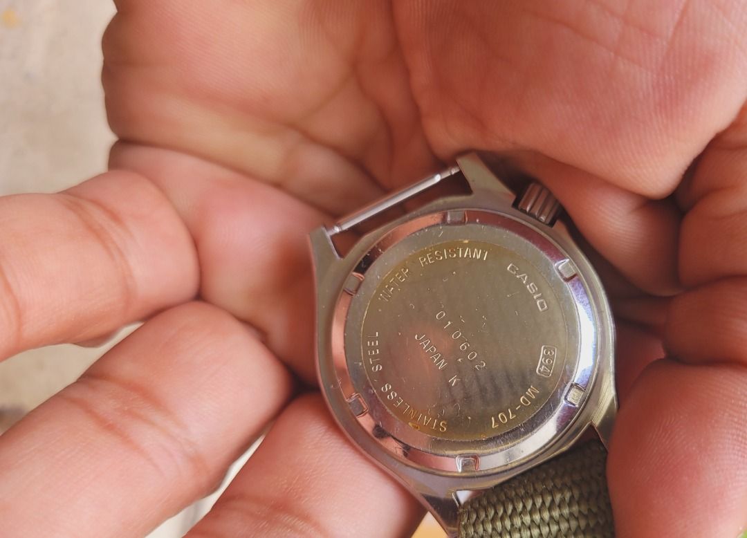 Casio Military MD-707 Black Dial, Men's Fashion, Watches & Accessories ...