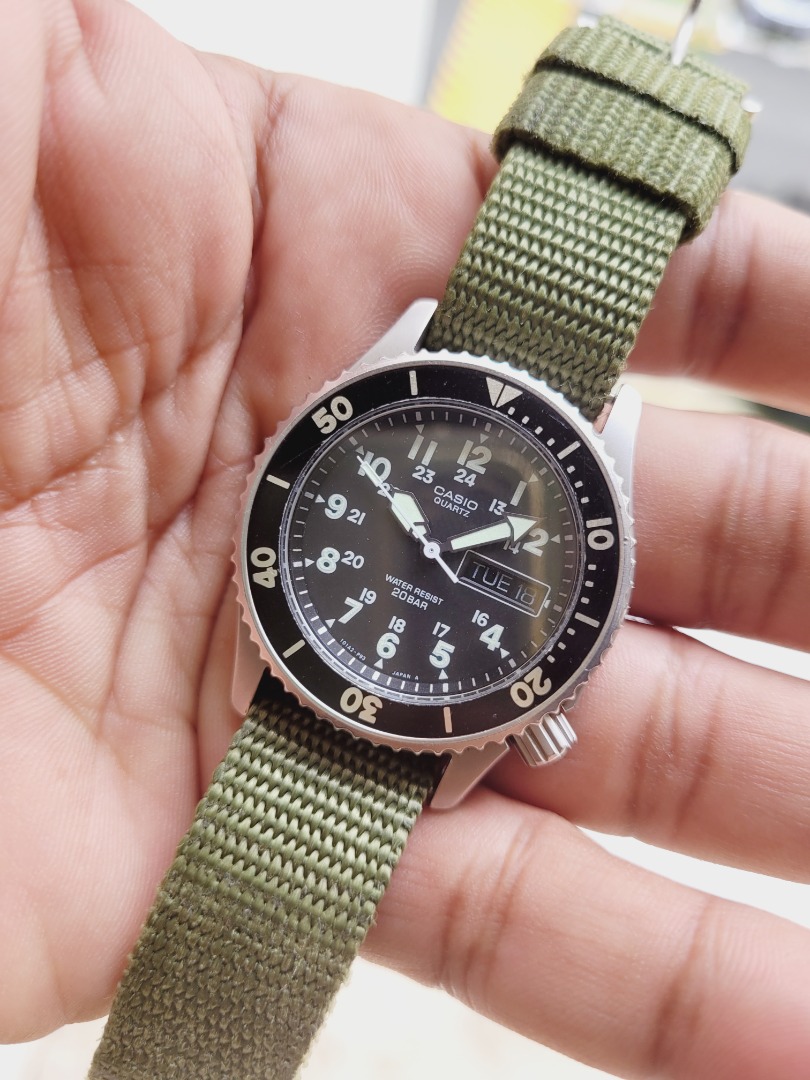 Casio Military MD-707 Black Dial, Men's Fashion, Watches & Accessories ...