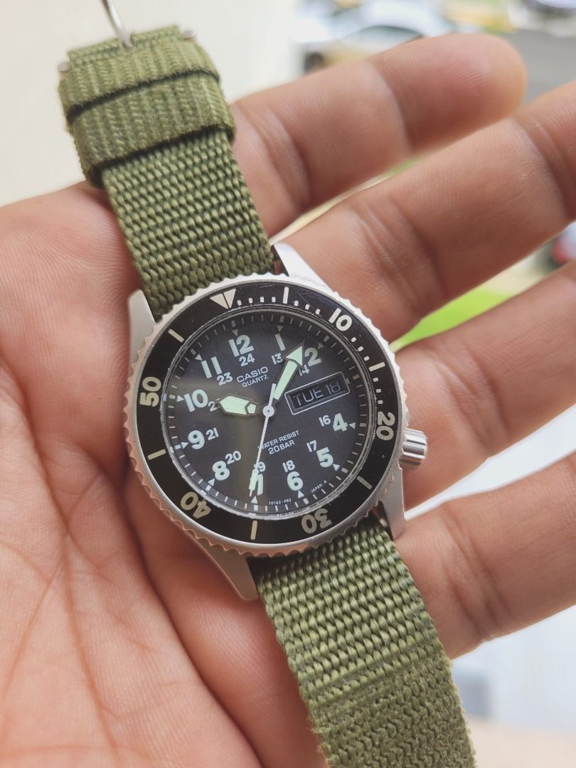 Casio Military MD-707 Black Dial, Men's Fashion, Watches & Accessories ...