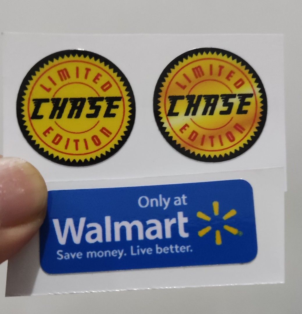 Chase stickers 2 variants + walmart sticker funko pop replacement on ...