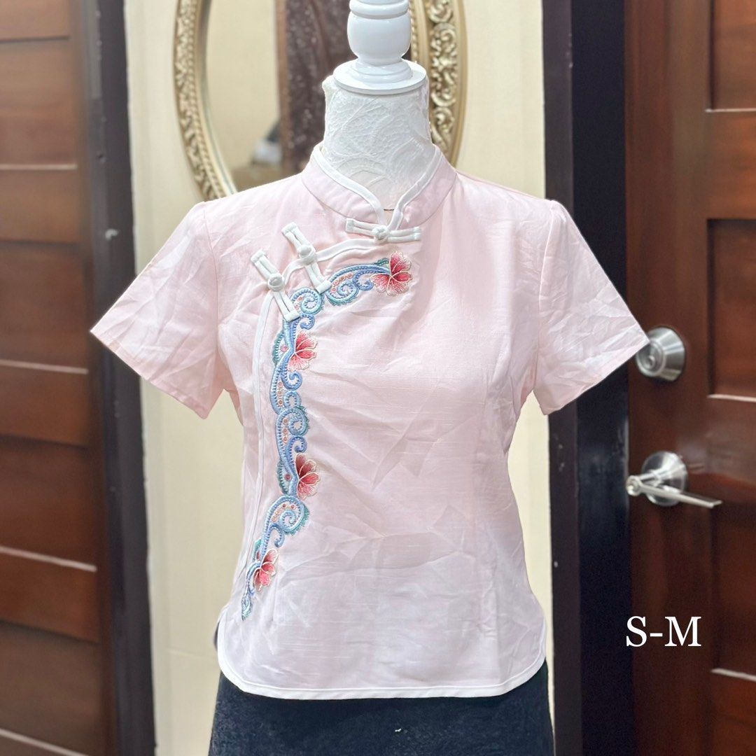 Chinese Collar Top on Carousell