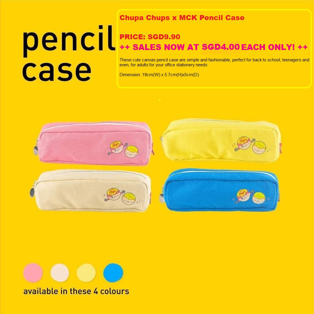 Chupa Chups x MCK Pencil Case, Hobbies & Toys, Stationery & Craft ...