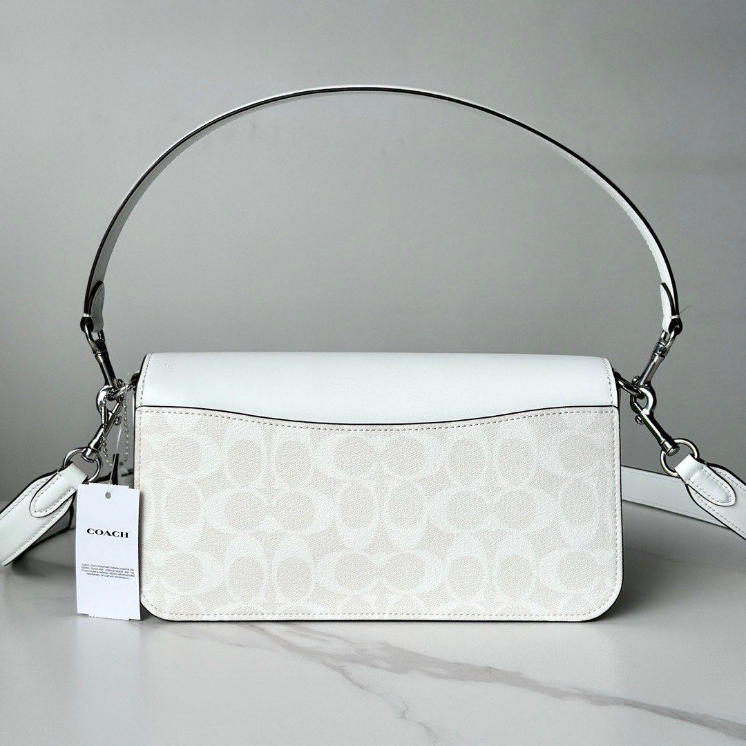 Coach Morgan Georgie Shoulder Bag in Signature Canvas White, Luxury ...