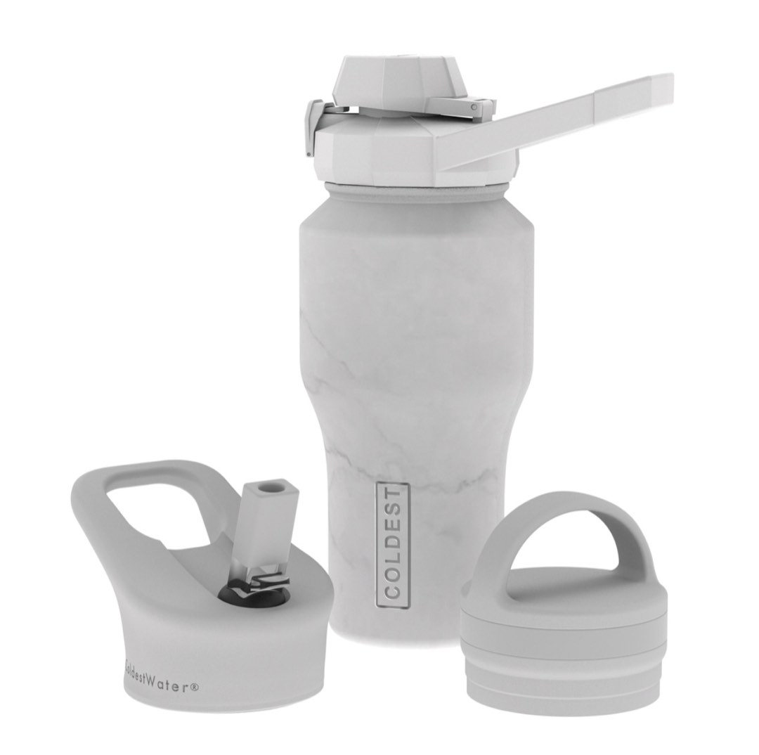 COLDEST Universal Shaker Bottle Carrara Marble, Furniture & Home Living ...