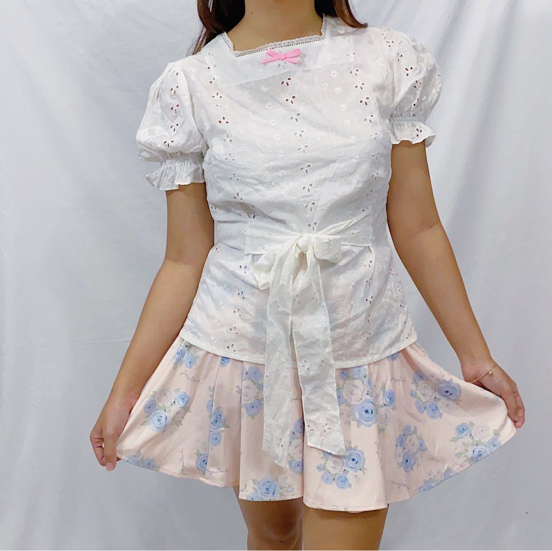 Coquette Set Atasan + Rok Barbie Princess Y2K Dollette Coquette, Fesyen Wanita, Pakaian Wanita ...