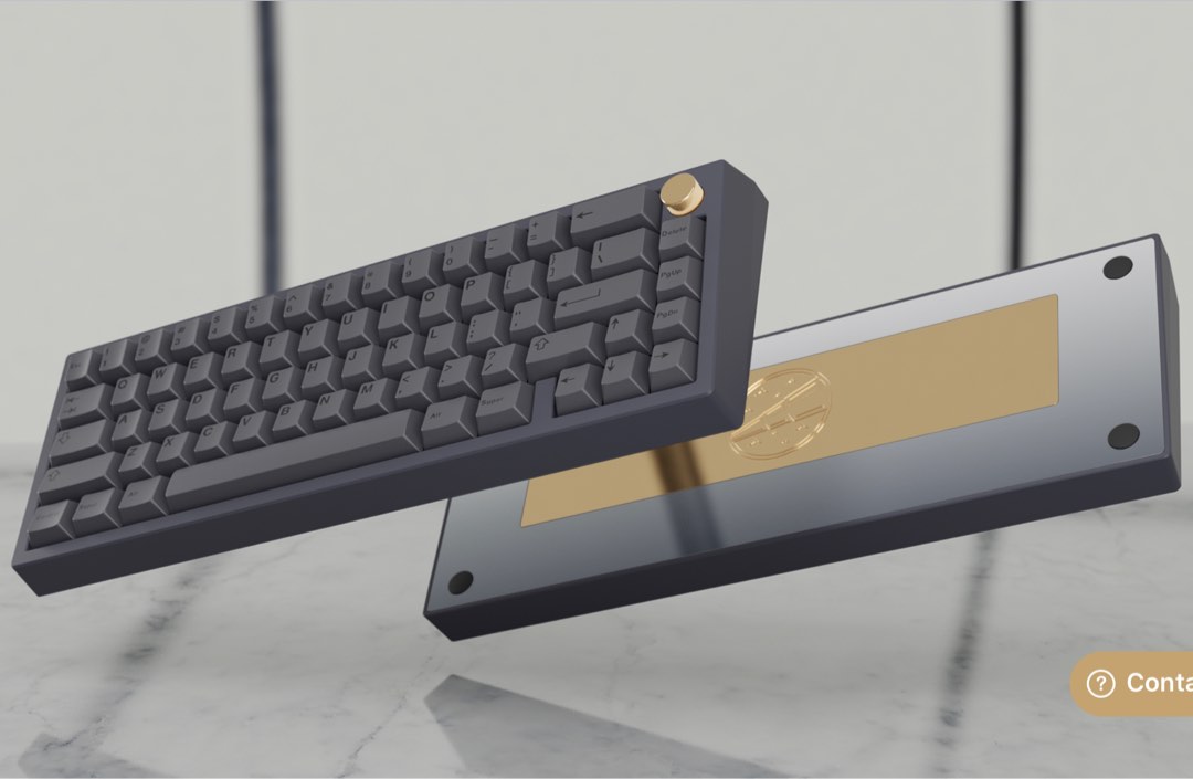 [custom build] Zoom65 EE V2 | Cool grey | Gold | 65% mechanical keyboard , Computers & Tech ...