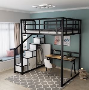 Customized multi-functional space-saving elevated bed sheet upper high ...