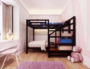 Customized upper and lower bunk multifunctional wrought iron bed simple ...