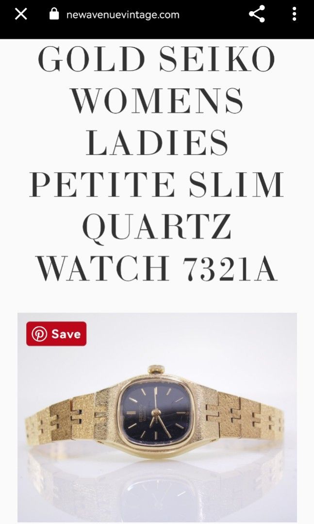 Dainty Seiko Ladies gold tone watch with black face, Women's Fashion, Watches & Accessories ...