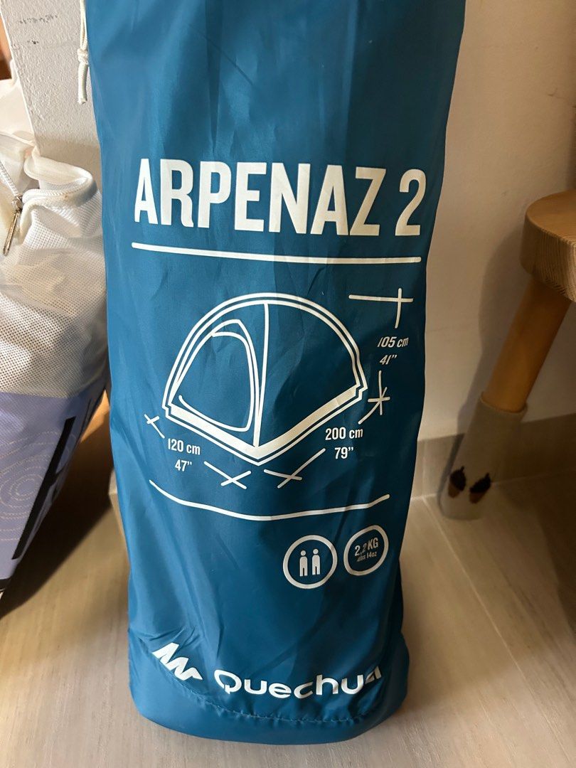 Decathlon Arpenaz 2 Camping Tent 2 - 3 Pax, Sports Equipment, Hiking ...