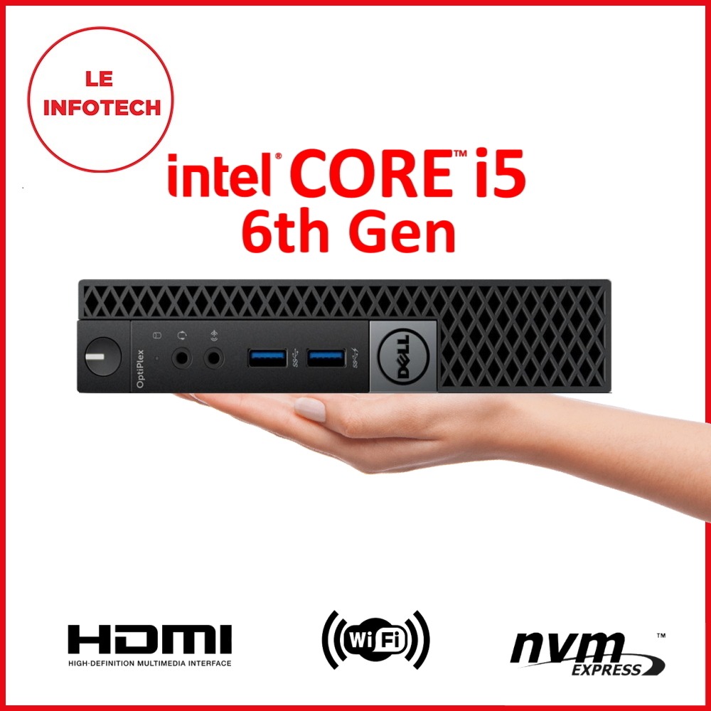 DELL Optiplex 7050 Micro PC Quad Core 6th Gen Intel i5-6500T 2.50GHz 8 ...