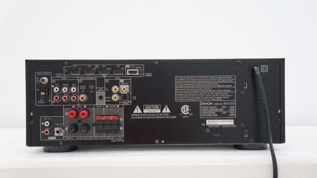 Denon AVR-1312 5.1-ch AV Surround Receiver (with HDMI), Audio ...