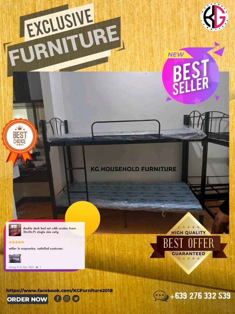 double deck set with uratex foam ( standard single size 36*36*79 ...