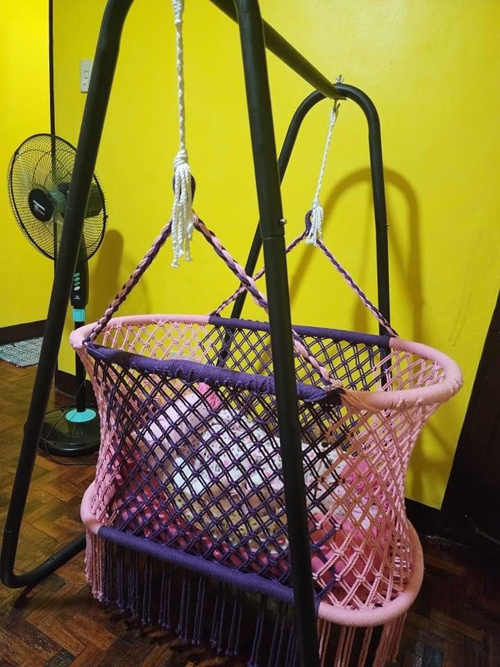 Duyan with metal stand (free adult duyan) on Carousell