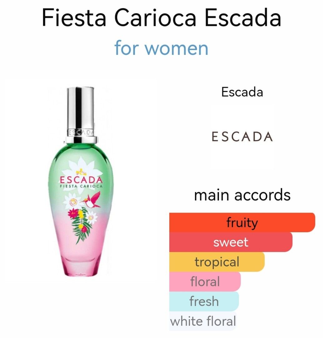 ESCADA FIESTA CARIOCA PERFUME, Beauty & Personal Care, Fragrance ...