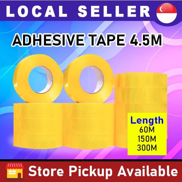 Extra Long Transparent Adhesive Tape, Packing Tape 4.5cm thickness 60cm ...