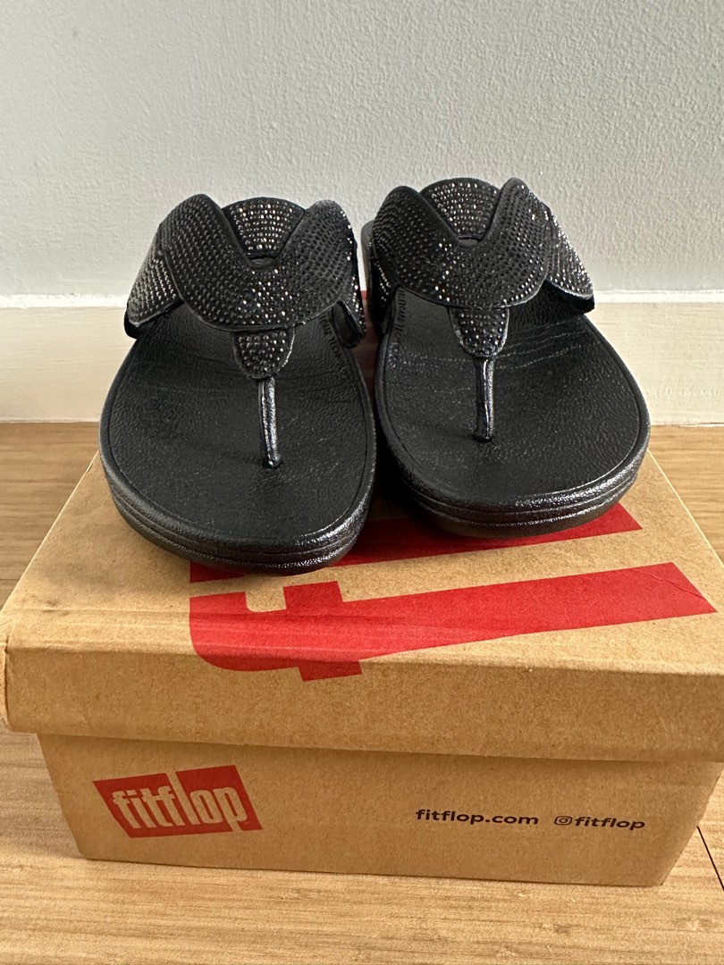 Fitflop US 6 black, Women's Fashion, Footwear, Flats & Sandals on Carousell