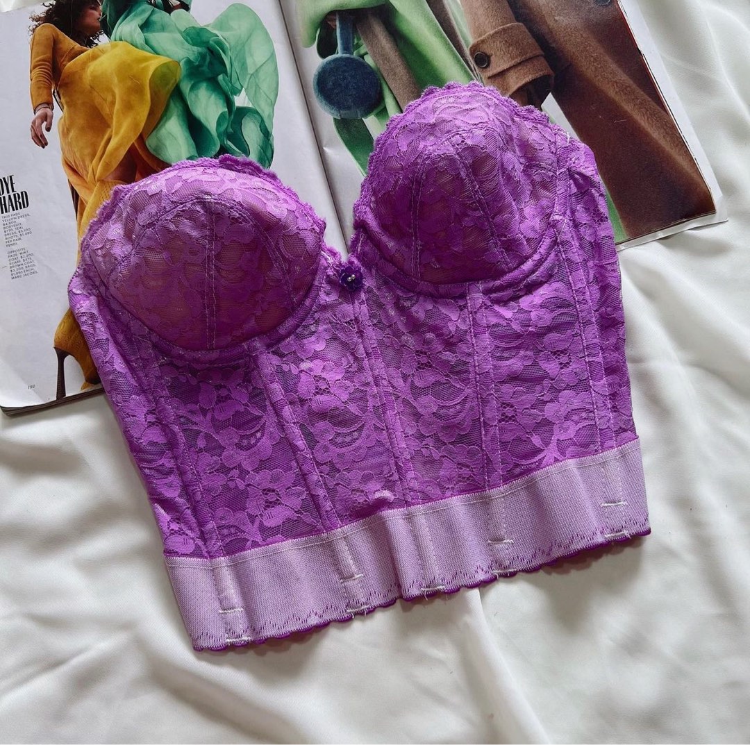 Frederick’s of Hollywood Purple Corset Bustier on Carousell