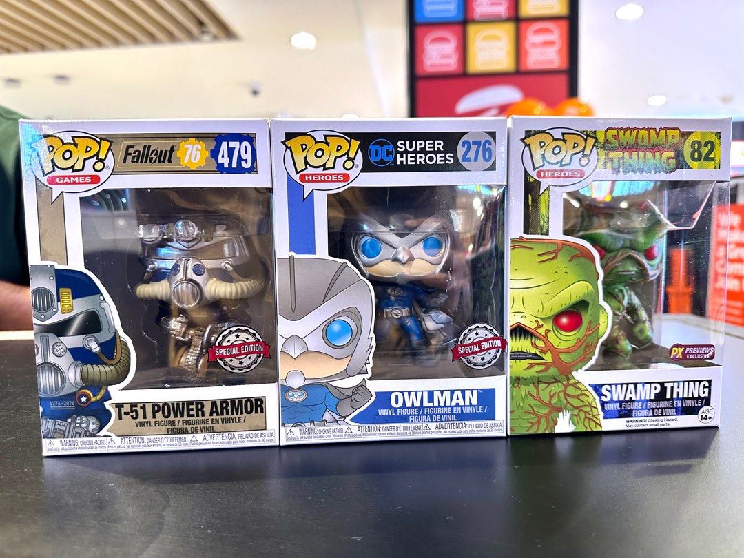 Funko Pop - Swamp Thing, Owl Man (DC), Power Armor (Fallout), Hobbies ...