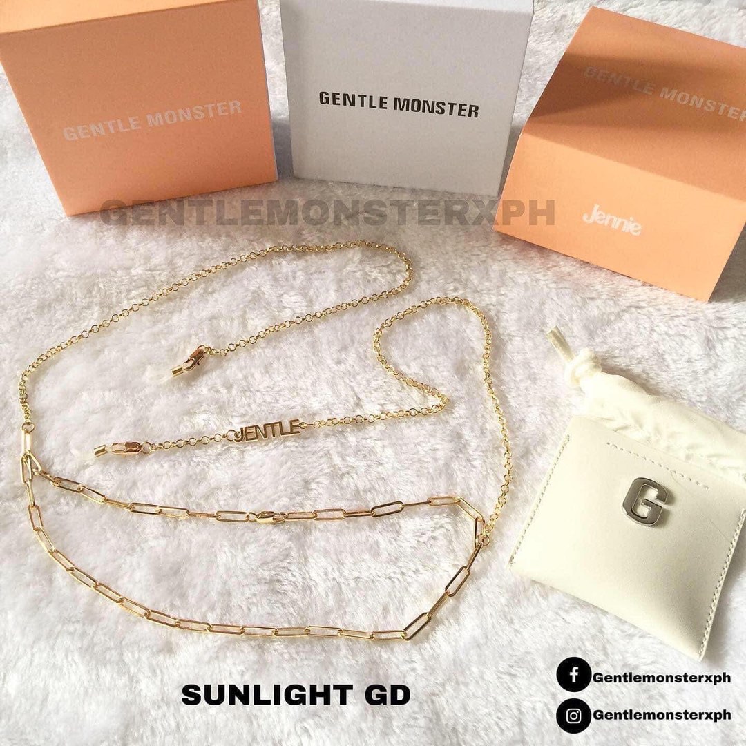 Gentle Monster Jentle Home Sunlight GD Chain with Box Set on Carousell