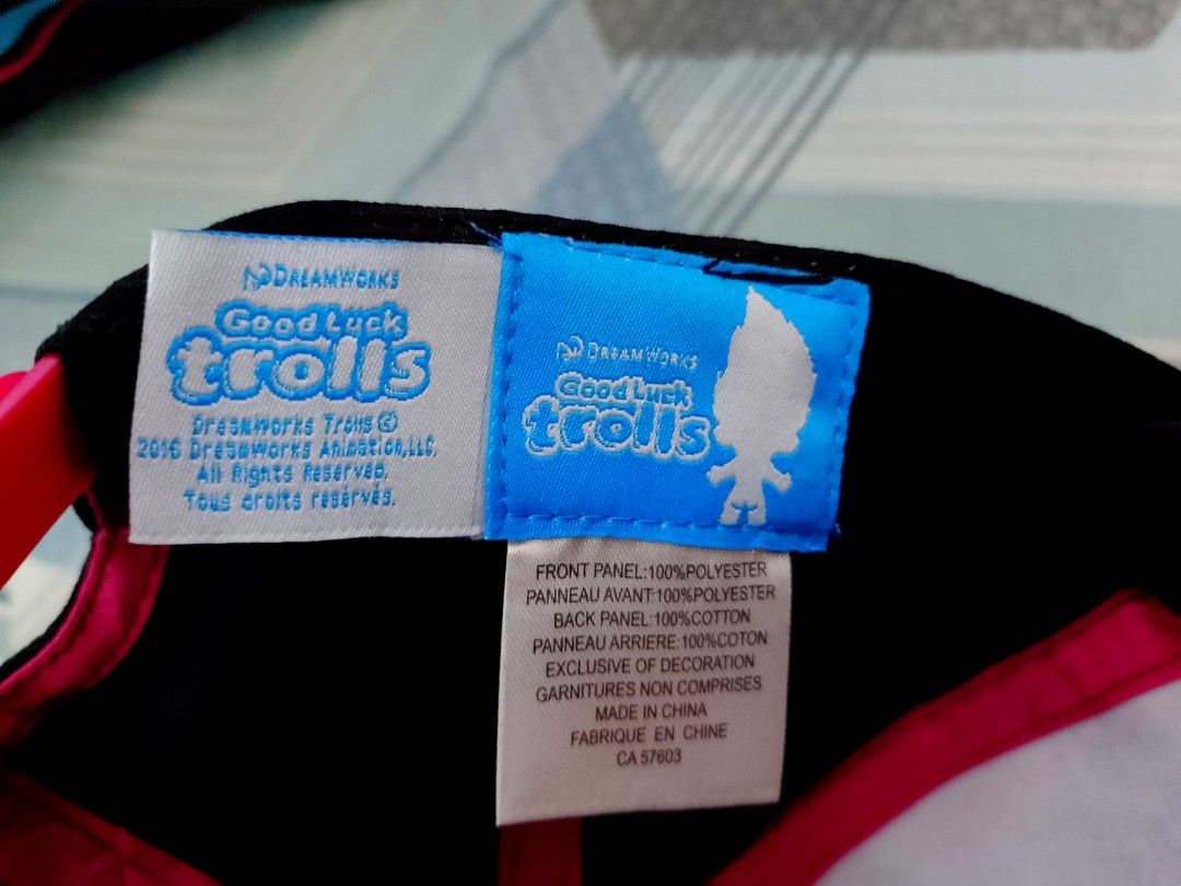 GoodLuck Trolls By DreamWorks Animation, Adjustable Snapback Cap Hat on ...